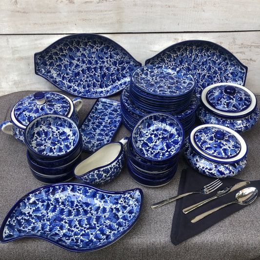 Shop Traditional Blue Pottery Dinner Sets Online At Arraish