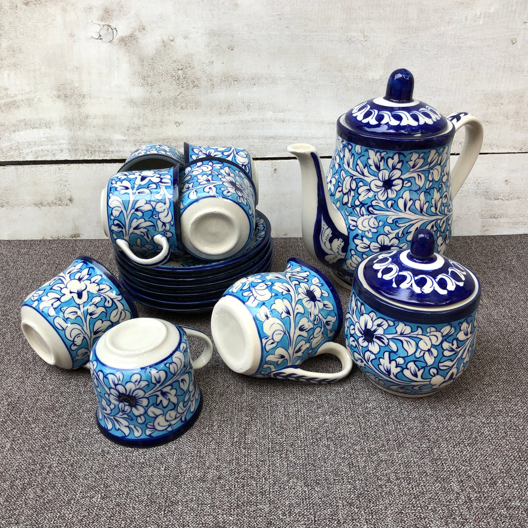 Blue Pottery Tea Sets | Elegant Handcrafted Tea Set Designs