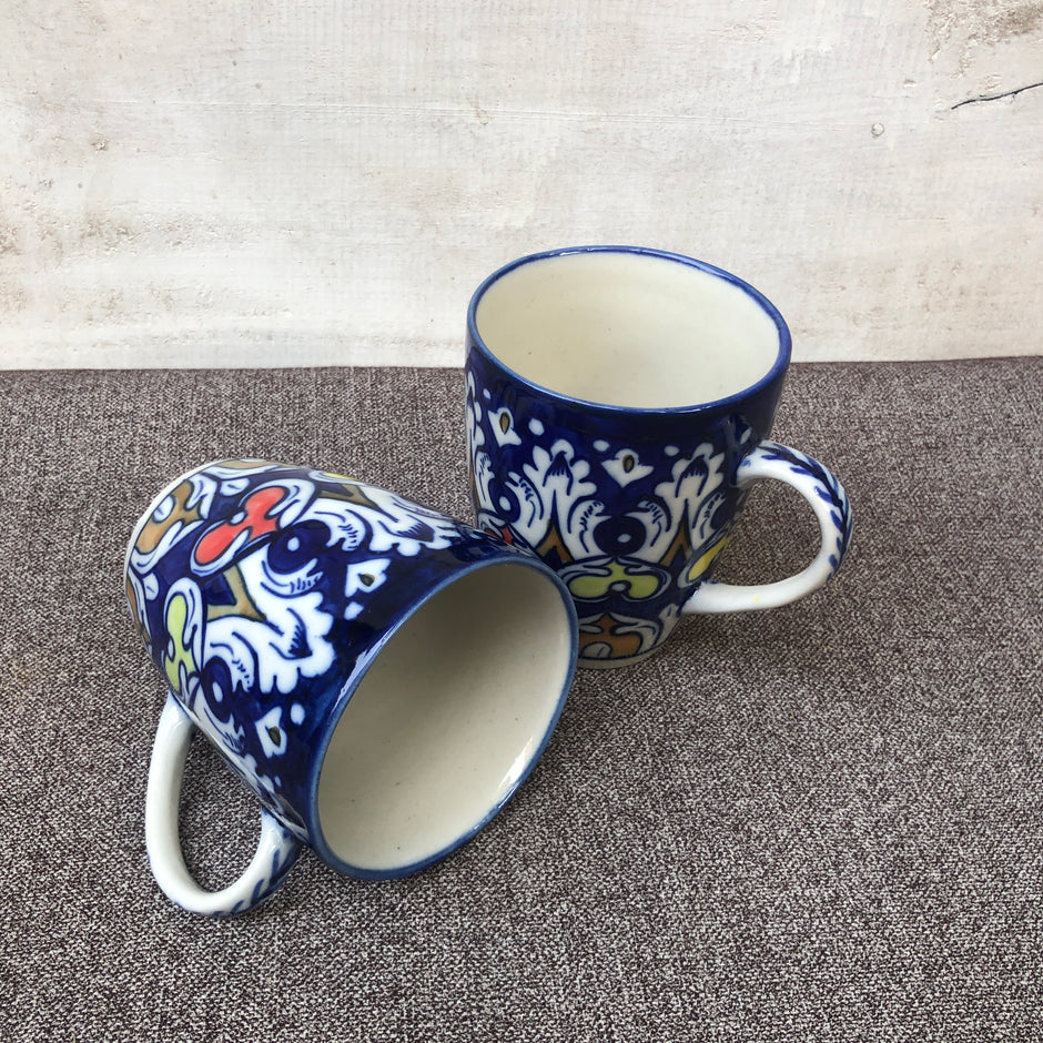 Multani Blue Pottery Mugs | Handcrafted Ceramic Drinkware