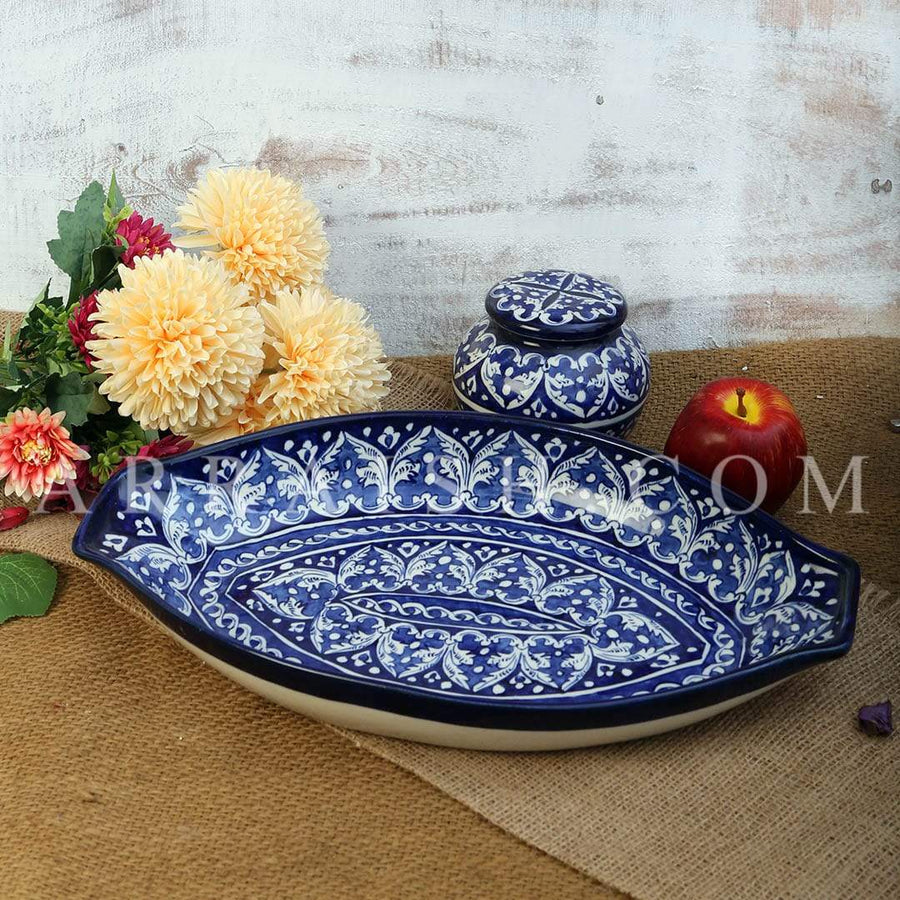 Multani Blue Pottery Serving Dishes | Perfect for Every Occasion – Arraish