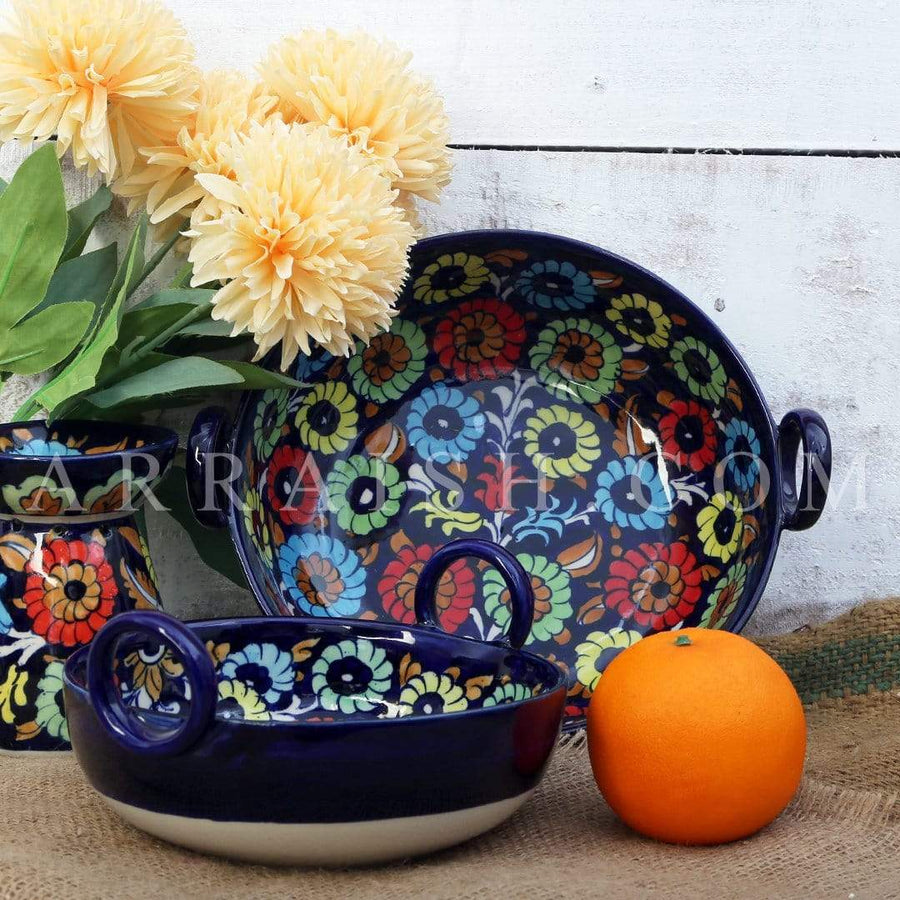 Multani Blue Pottery Karahi | Tradition Cooks Best | Ceramic – Arraish