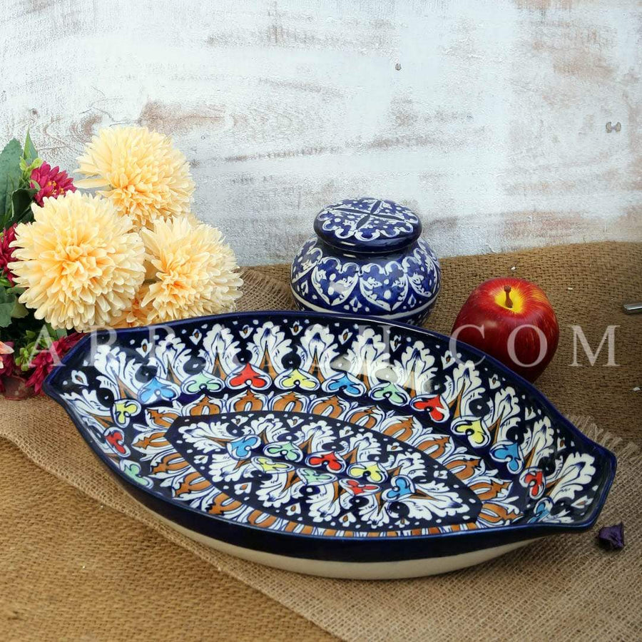 Multani Blue Pottery Serving Dishes | Perfect for Every Occasion – Arraish